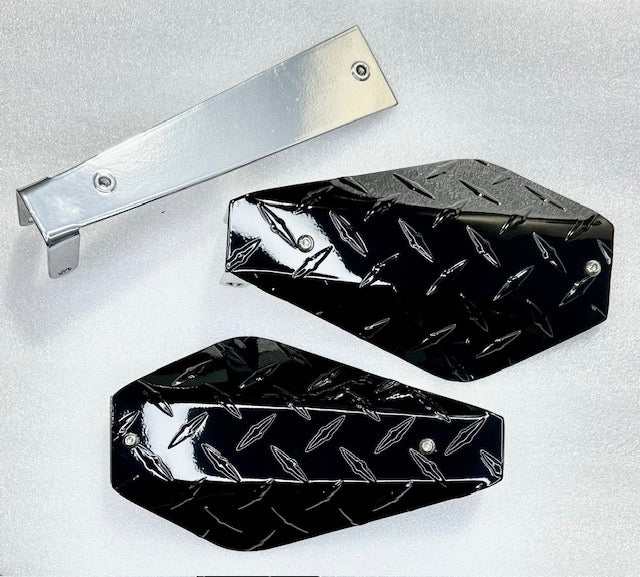 Harley-Davidson Diamond Plate Hand Guards – Mirror-Mount Gloss Black A ...